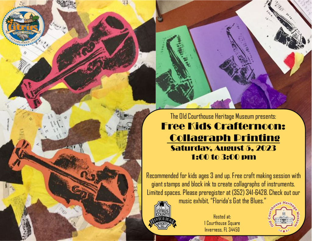 Free Kids' Crafternoon: Collagraph Printing - Old Courthouse Heritage ...